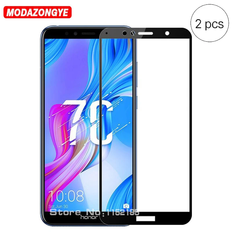 For Huawei Honor 7c Tempered Glass Honor7c Screen Protector Film Full ...
