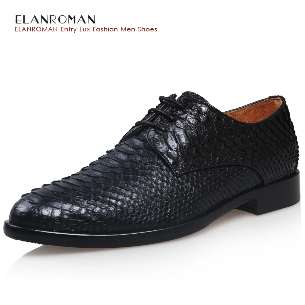 ELANROMAN New Snakeskin Fashion men's luxury Full Python Leather ...