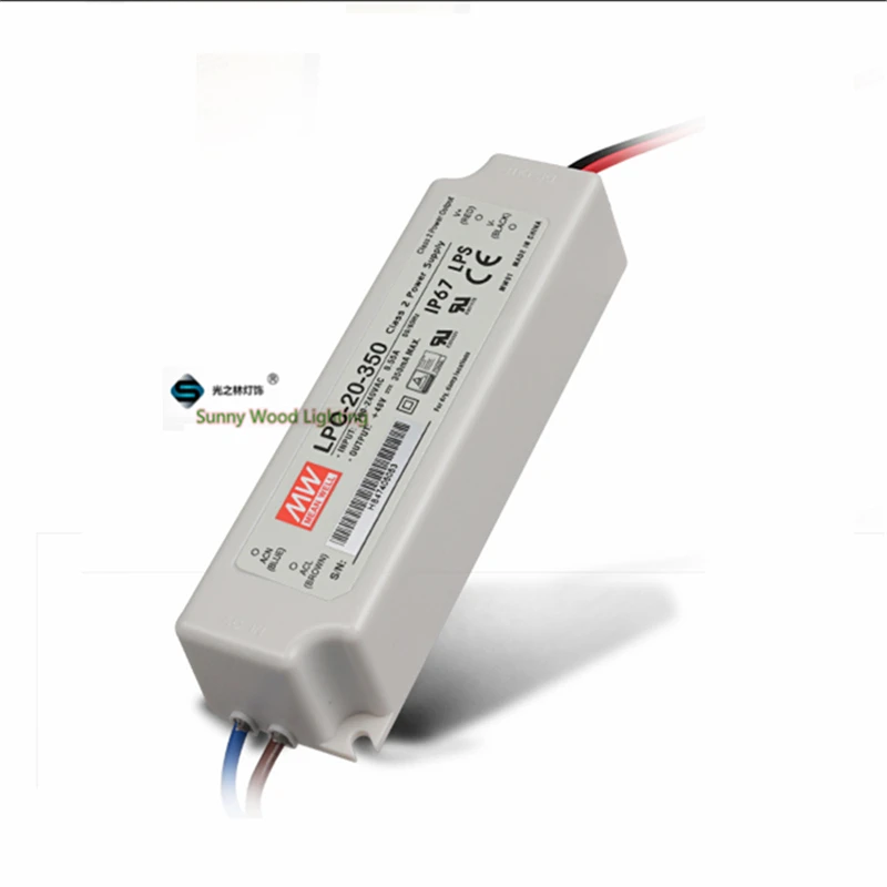 100 240Vac to 9 48VDC ,16.8W ,350ma constant current IP67 UL power ...