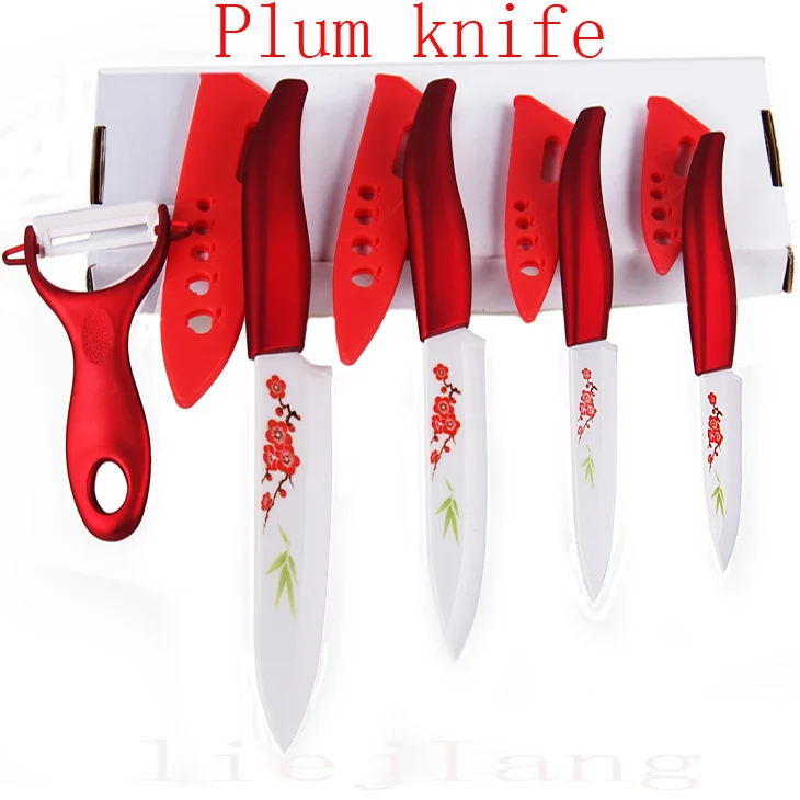 Beauty Gifts Zirconia Kitchen Knives Sets Ceramic Knife Set Kit 3" 4" 5 ...