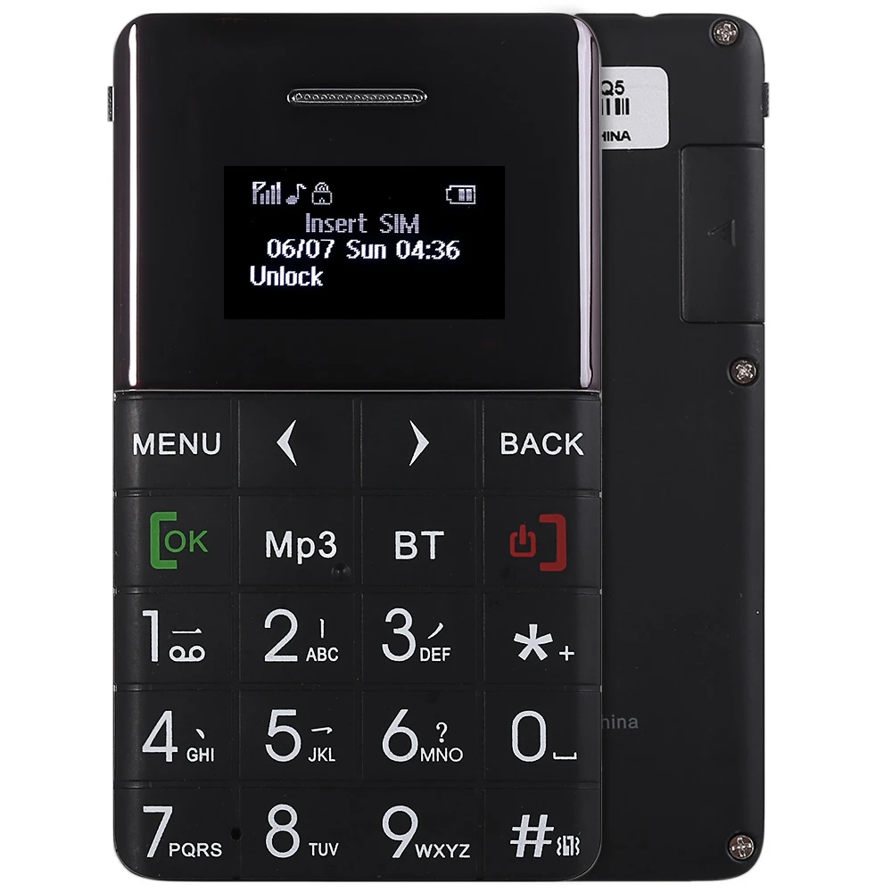 Children Cellphone AIEK Q5 1.0 Inch Mobile PhoneUltra thin Card Phone ...