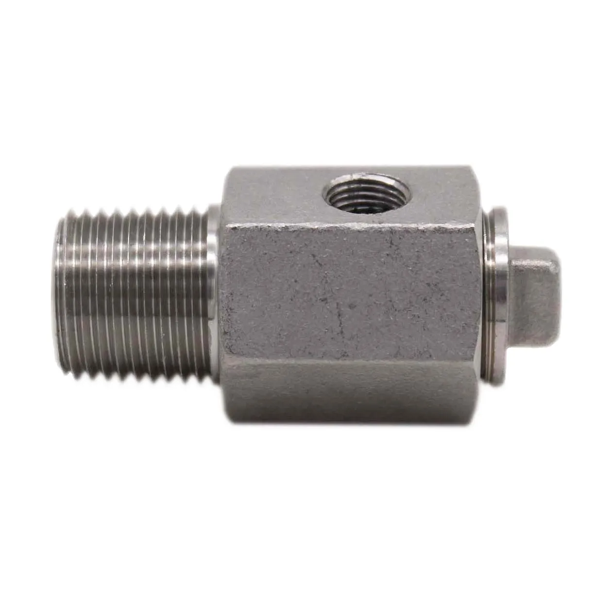 Sight Gauge Adapter With Plug 1 2 MPT X 1 8 FPT Stainless Steel 304