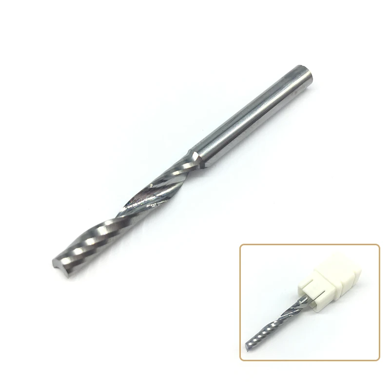 1pc 4mm 4mm 25mm CEL One Flute Milling Cutter for Wood Carbide Spiral ...