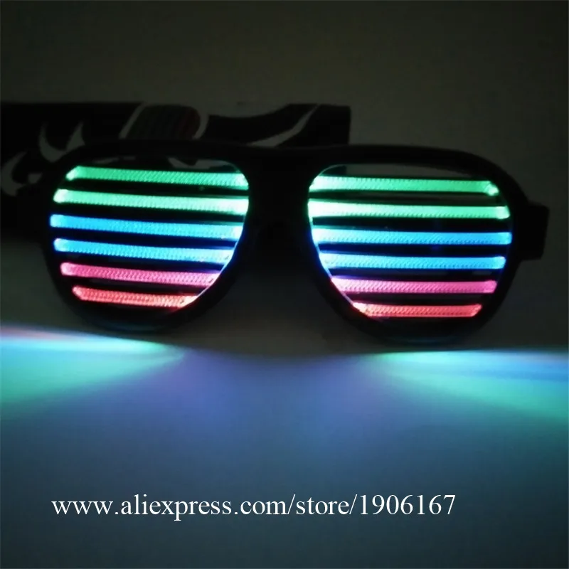 Rgb Colorful Led Luminous Party Glasses Flashing Voice Control Led ...