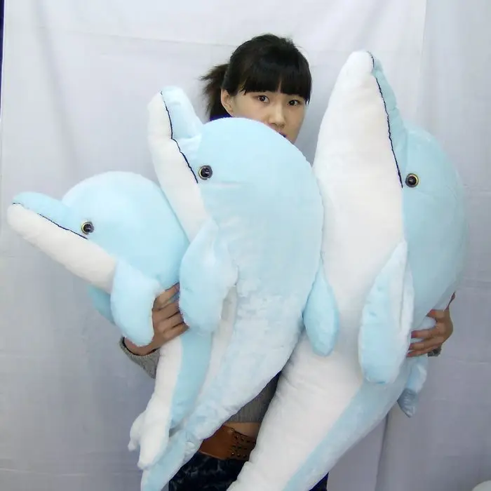 new lovely plush dolphin toy simulation blue dolphin doll gift about ...
