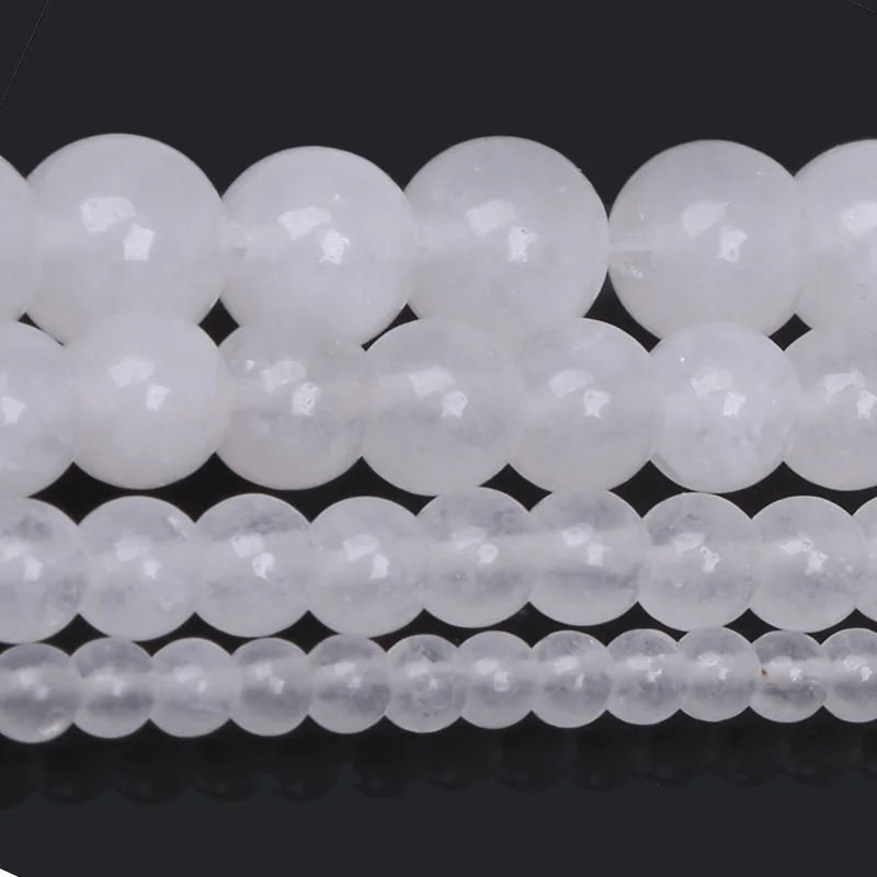 NiceBeads 4/6/8/10mm 15'' Hot Natural White Stone Beads For Jewelry ...