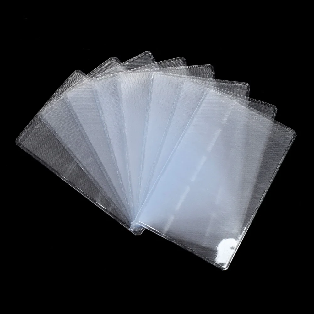 10Pcs-Waterproof-Transparent-PVC-Card-Cover-Silicone-Plastic-Card ...