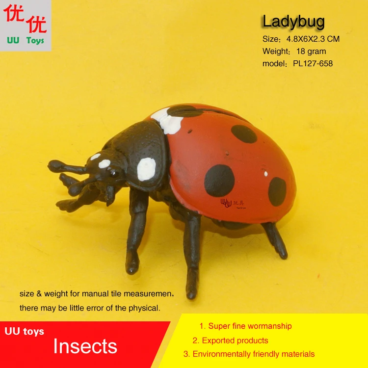 Hot toys Ladybug Insects Simulation model Insects Animals kids gift ...