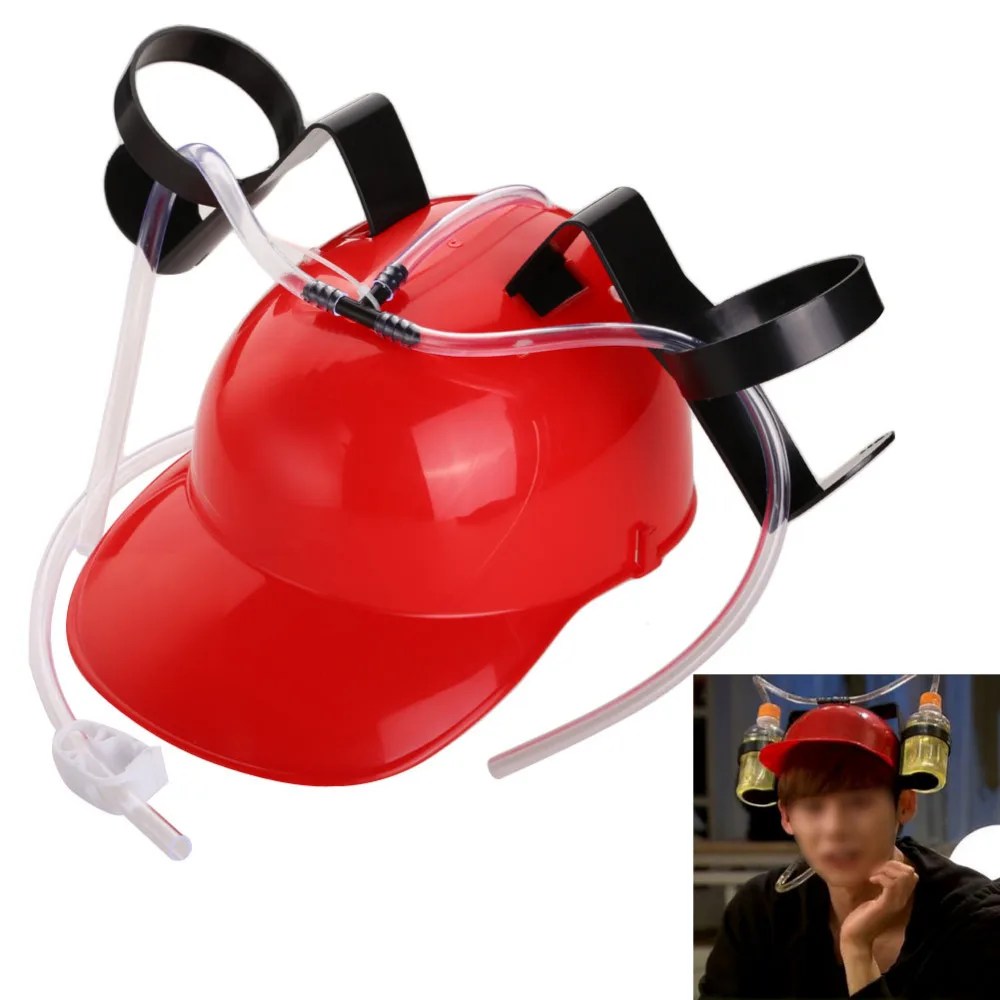 Beer Soda Cool Unique Party Bar Game Hat Straw Drinking Cap Guzzler ...