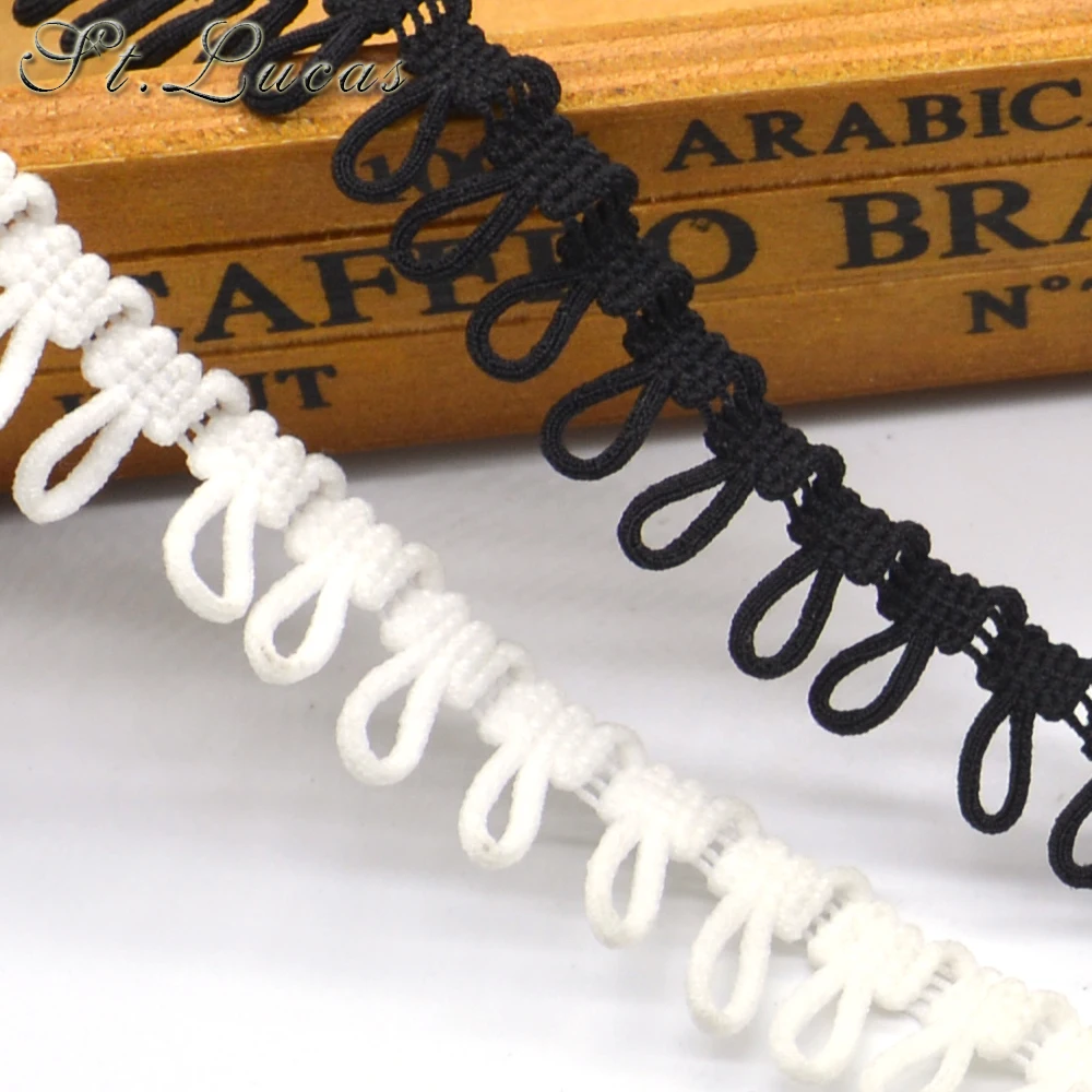 2mm-black-white-Buttonhole-elastic-ribbon-band-tape-for-Fur-collar-over ...