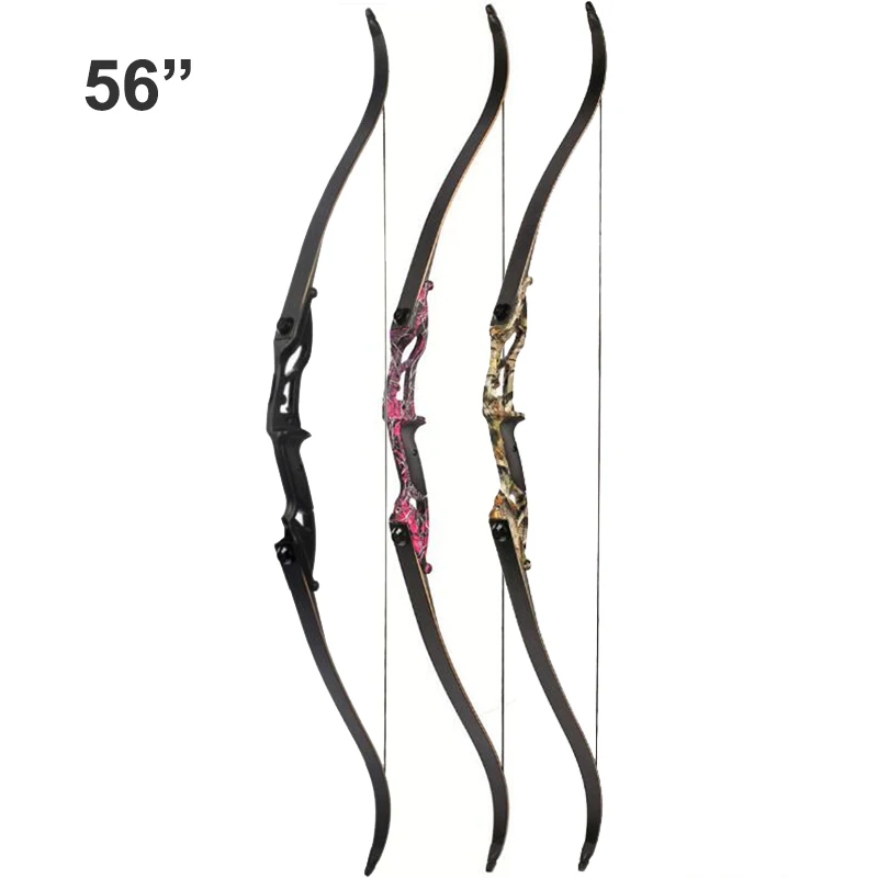 30-50 Lbs 56 Inch Recurve Bow Metal Riser American Hunting Bow Brace ...
