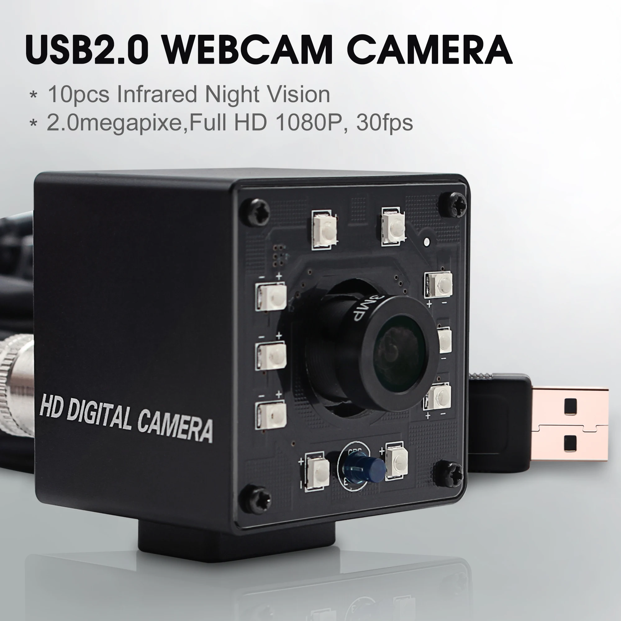 1080P Infrared Surveillance USB Webcam CMOS OV2710 MJPEG 120fps/60fps ...