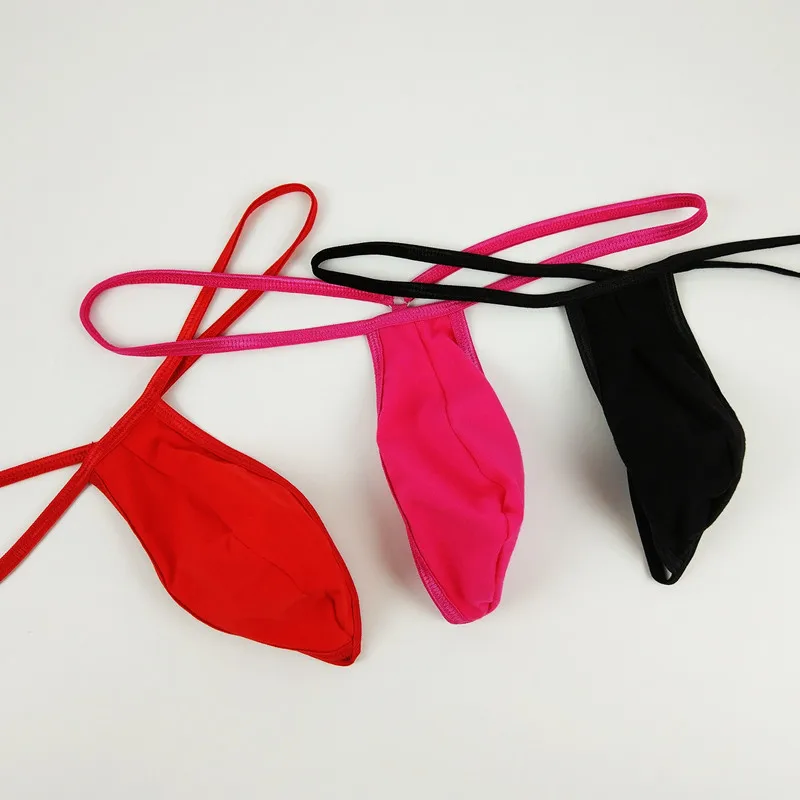Mens Sexy Pouch Thongs Micro Bikini G Strings Tangas Swim Bottom Cotton ...