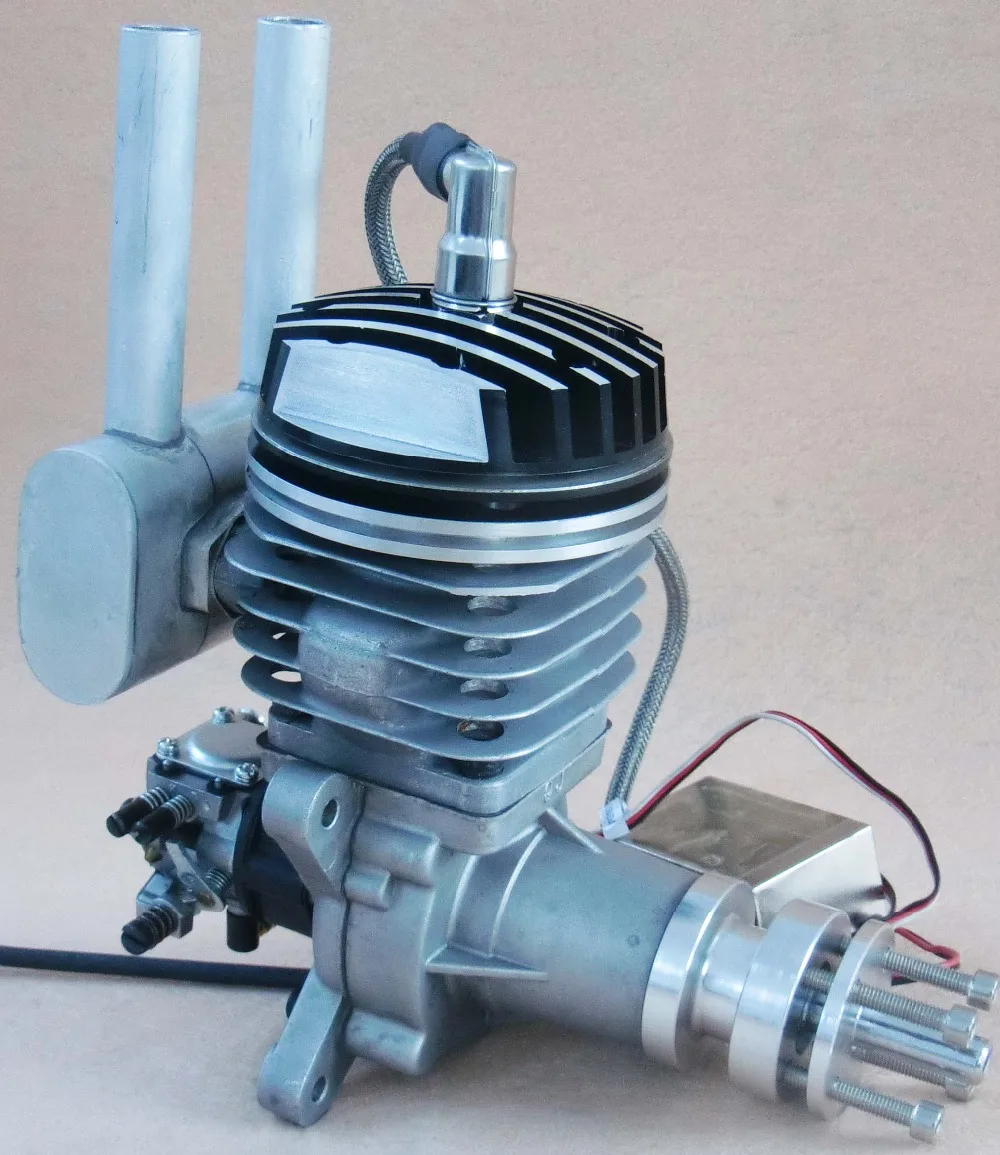 RC Gas Engine 55cc QJ55H Motor two-stroke engine with muffler For RC ...