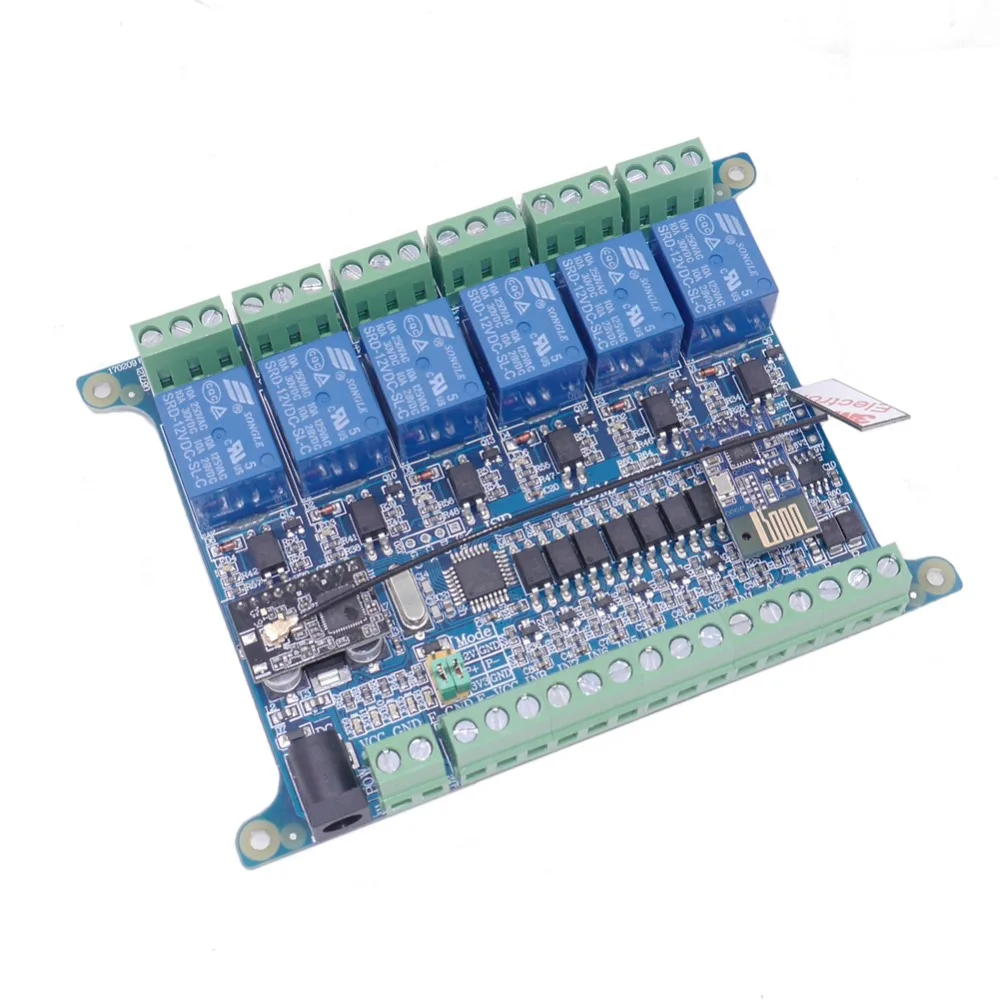 Six way 6 Channel MODBUS RTU 12V Driver RS485 Relay Module High Level ...