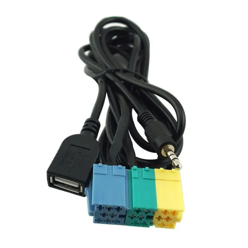 2 In 1 35mm And Usb Plug Car Audio Adapter Car Video Audio Adapter Cable Car Aux Line For Hyundai