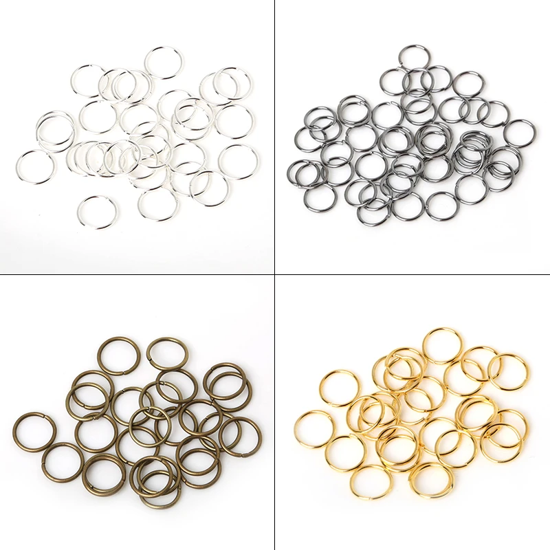 200Pcs 8/10mm Gold Silver Opening Hair Ring Dreadlock Bead Cuff Clip ...