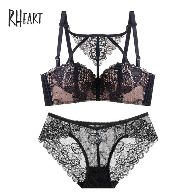 Roseheart 2018 New Women Fashion Black Skin Sexy Lingerie Sets Wireless