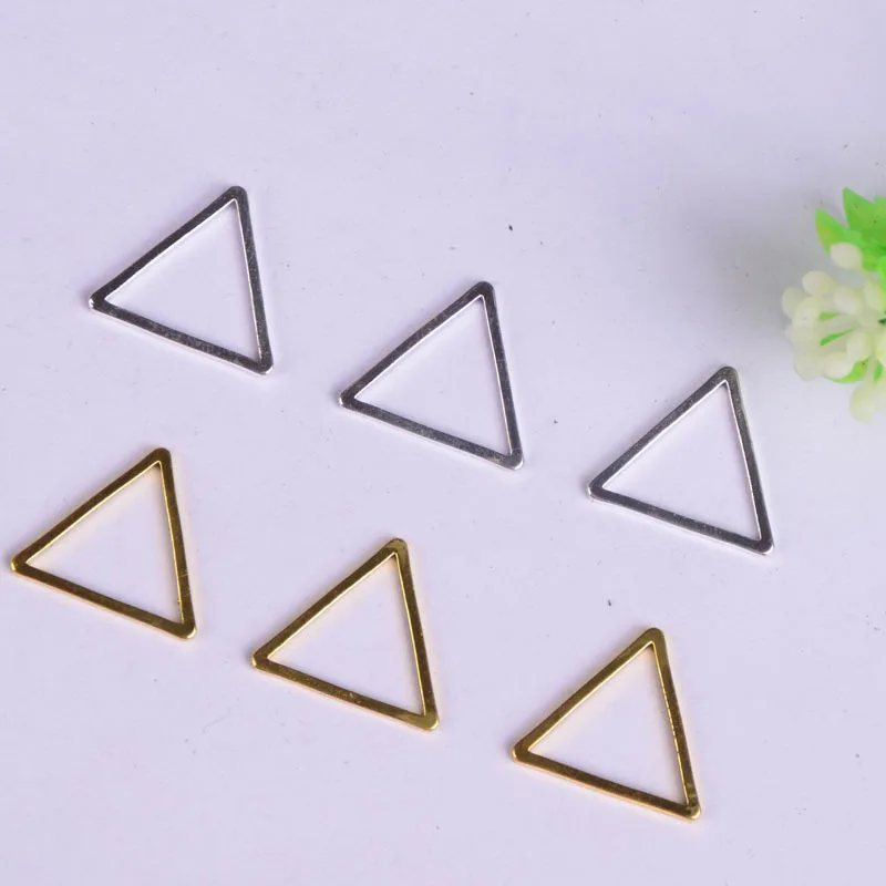 Yage 15*15*1mm 50Pcs Brass Triangle Charms,6 Color Copper Jewelry ...
