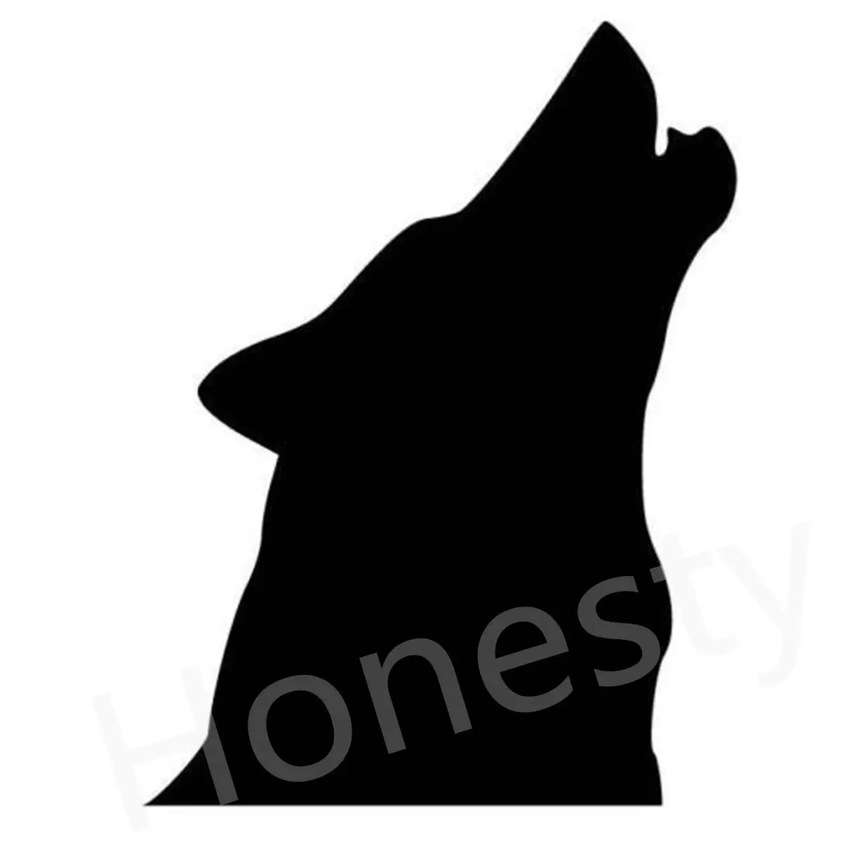 Wolf Holwling Silhouette Car Wall Home Glass Window Door Car Sticker ...