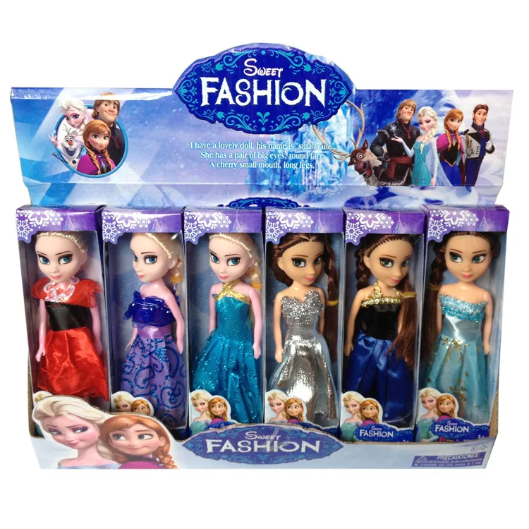 Disney Toys 6 Pcs/Set Anime Cartoon movies Frozen Princess Anna And ...