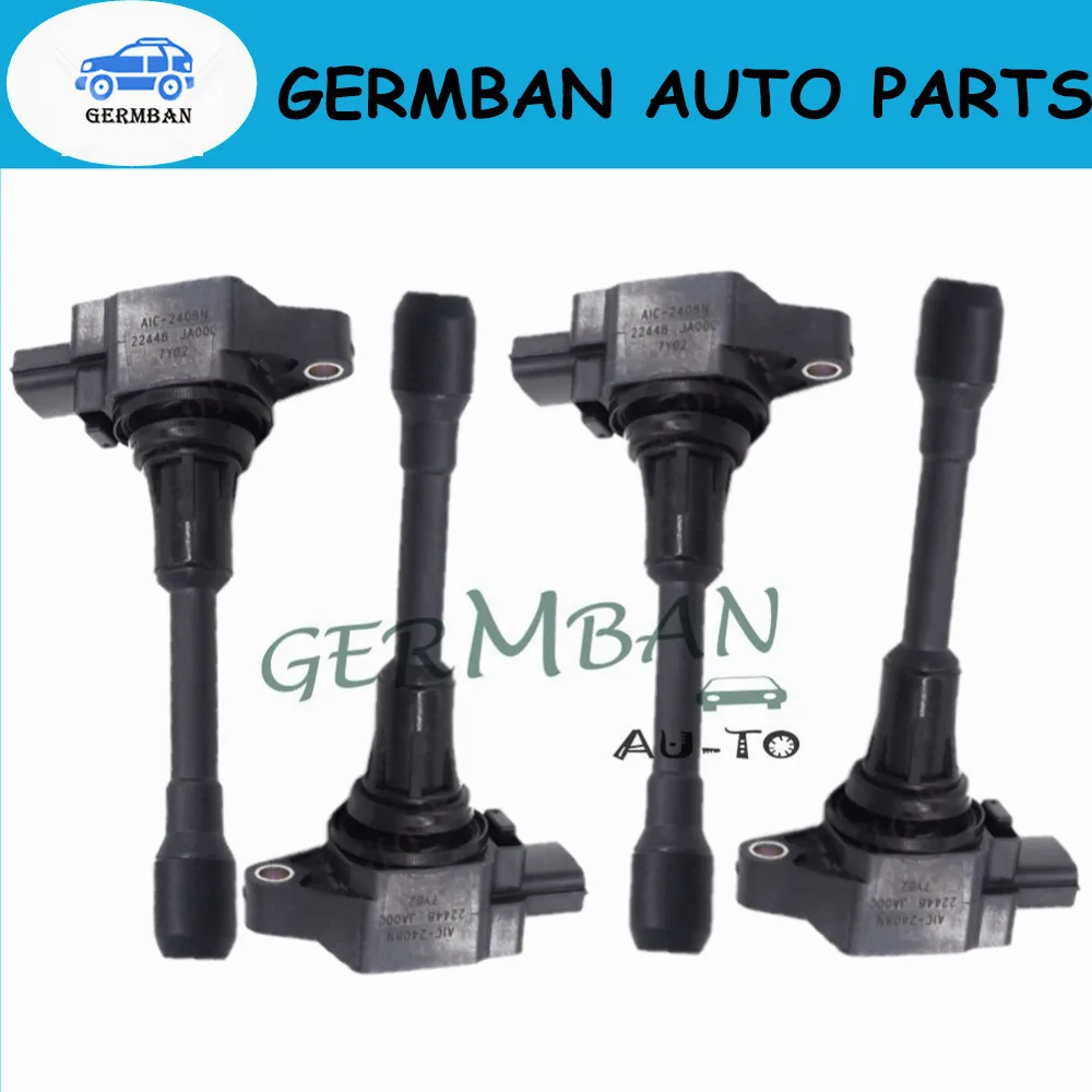 4pcs 22448-ed000 Ignition Coil For 2007-15 Ignition Coil Boots Spark ...