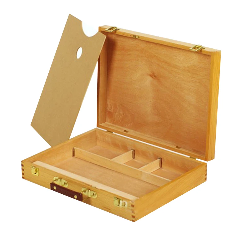 Portable Oil Painting Box Beech Material 42X33X8.5CM for Artist Drawing ...