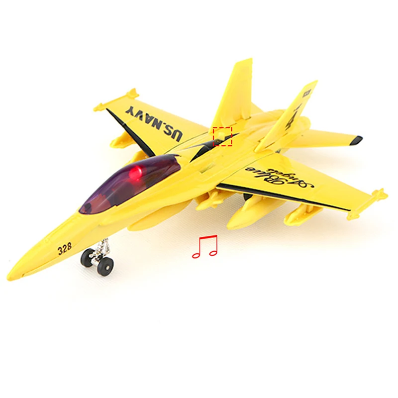 Alloy Diecast F-18 Hornet Fighter Kids Alloy Aircraft Model Sound And ...