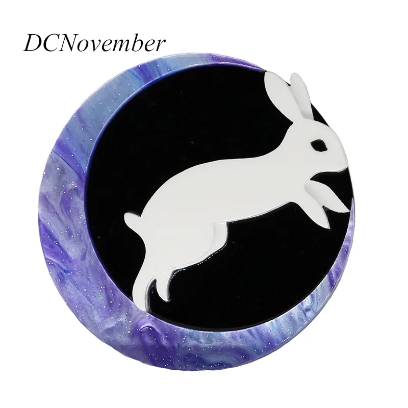 Bunny Acrylic Rabbit Brooches Handmade 3 Colors Brooch Pins For Women Man T Easter Bunny
