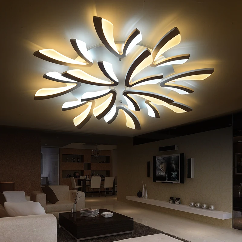 Moderne Dimbare LED Woonkamer Plafondlamp Grote Plafond LED Armaturen ...