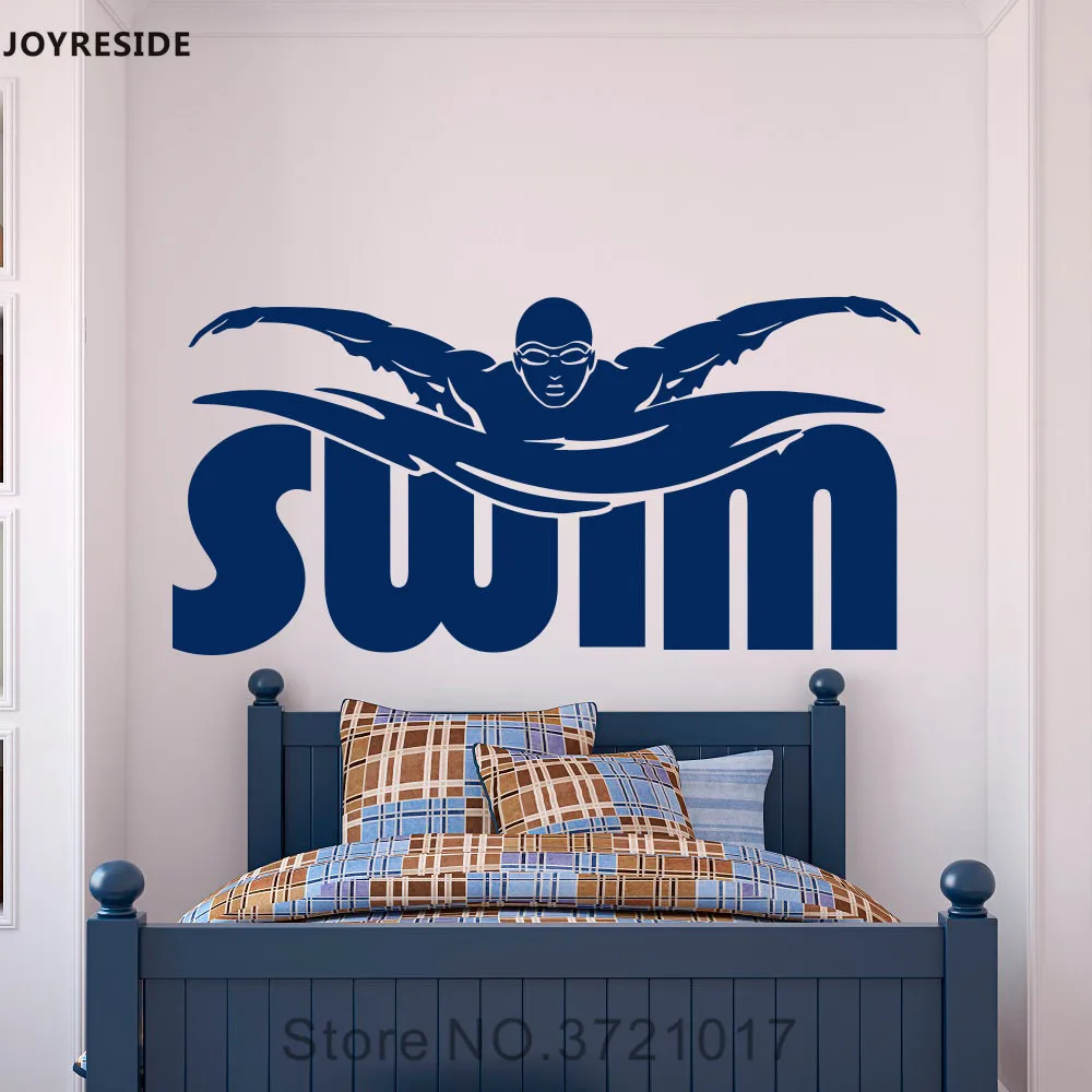 Joyreside Sports Swimming Pool Swimmer Wall Decal Vinyl Sticker For ...