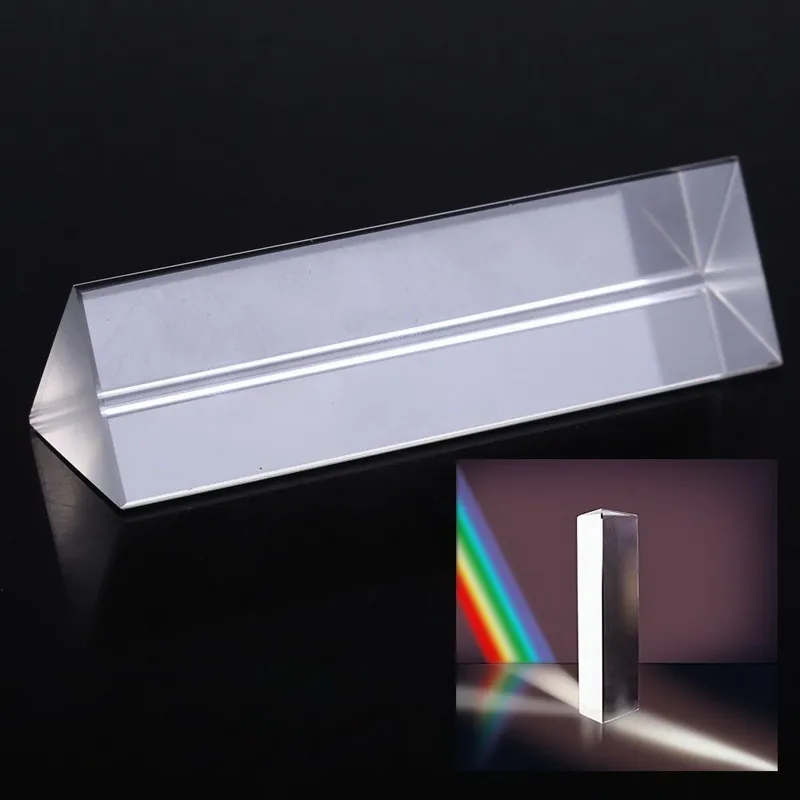 2" Optical Glass Triple Triangular Prism Physics Teaching Light ...