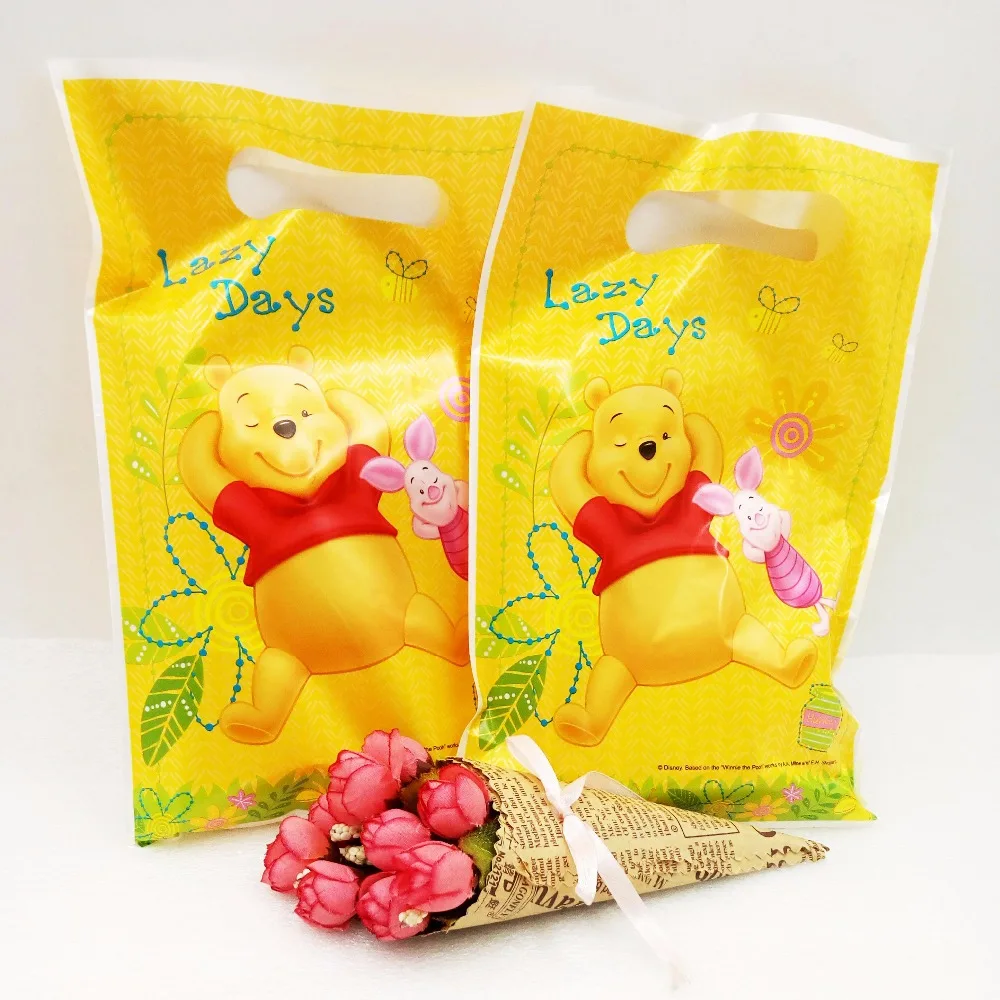 6pcs Winnie pooh loot bags kids birthday party supplies Winnie the pooh ...