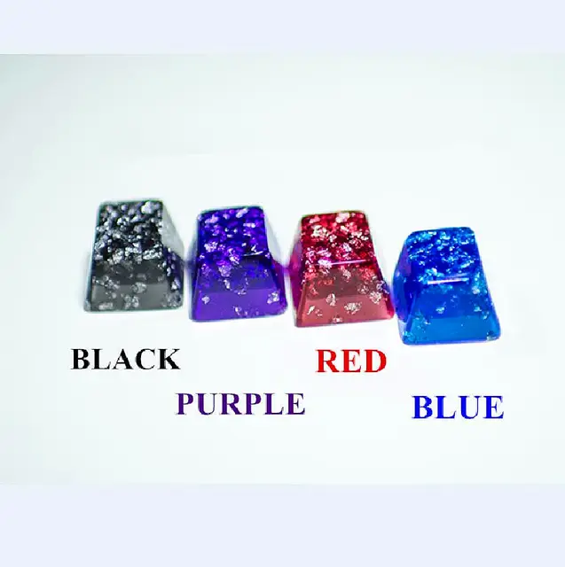 Pure Handmade Resin & Silver Foil Artisan Keycap Backlit Keycaps Key ...