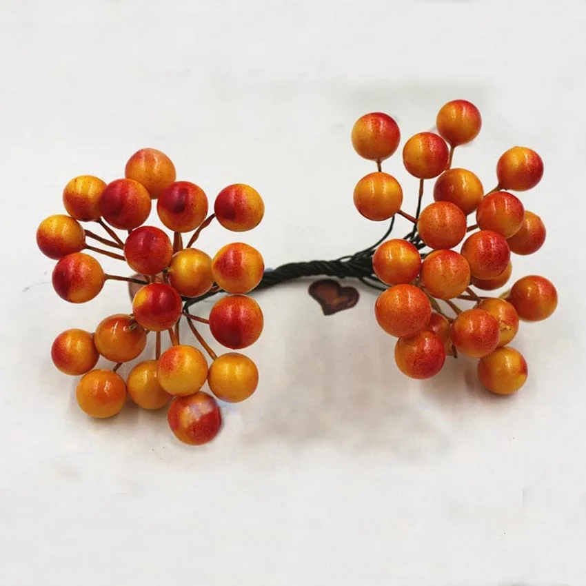 Mini artificial de romã com ponta dupla 200 peças (400 frutas ...