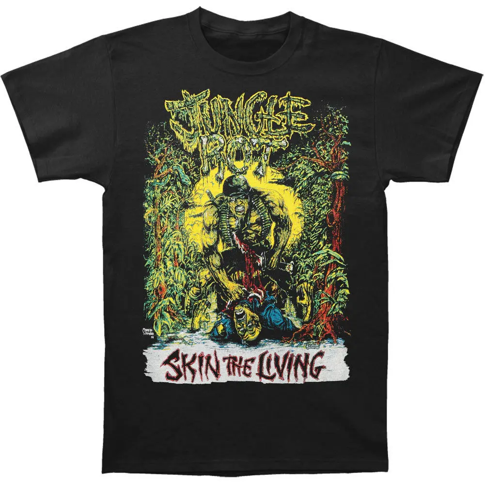 Jungle Rot Men's Skin The Living Color T shirt Black Top Tee For Sale ...