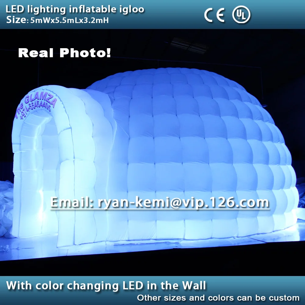 Led Lighting Inflatable Igloo Tent Led Lighted Inflatable Dome Tent ...