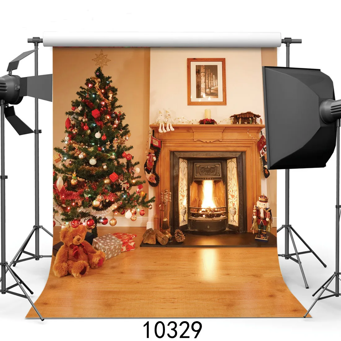 Christmas Tree Photography Backdrops Lighting Photo Studio Background ...