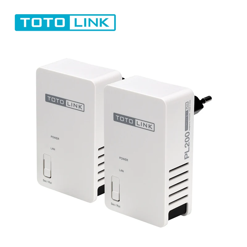 TOTOLINK PL200X2 KIT 200Mbps Powerline Adapter KIT HomePlug AV200 ...