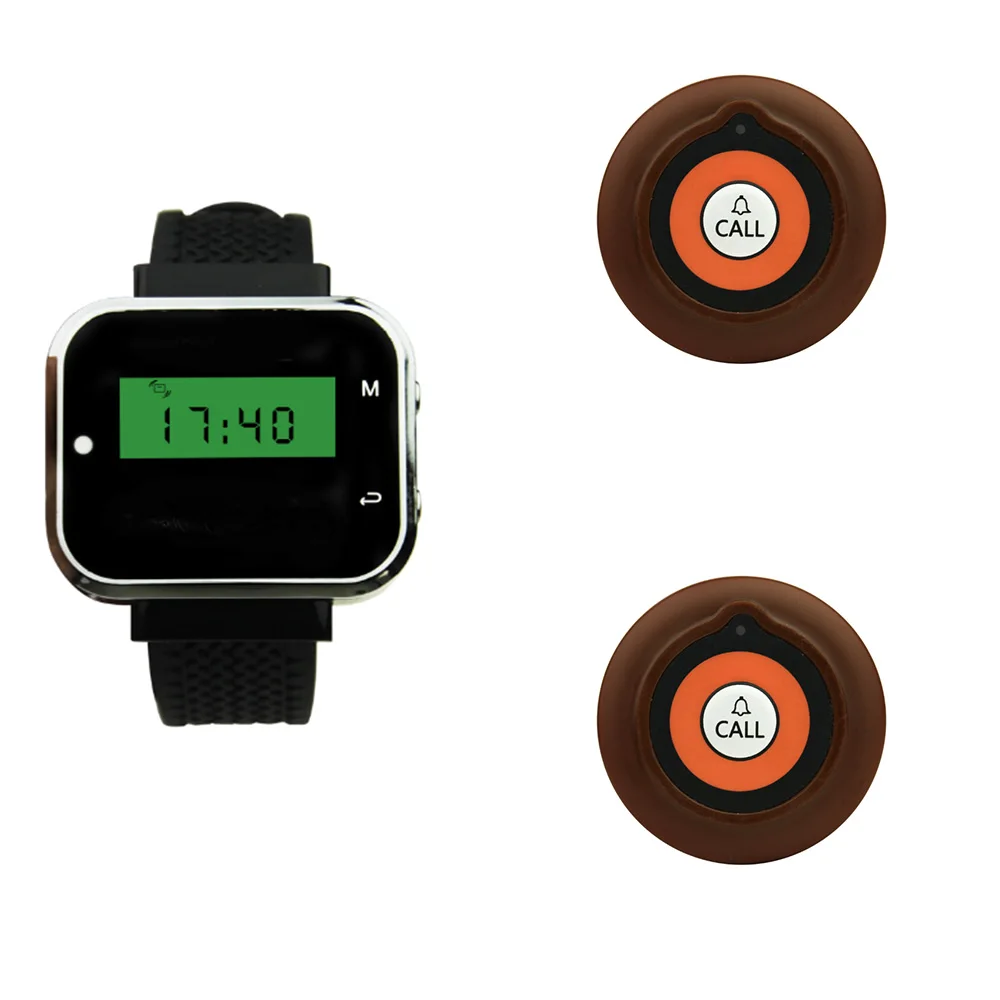 JINGLE BELLS wireless restaurant calling systems 2 transmitters+1 watch ...