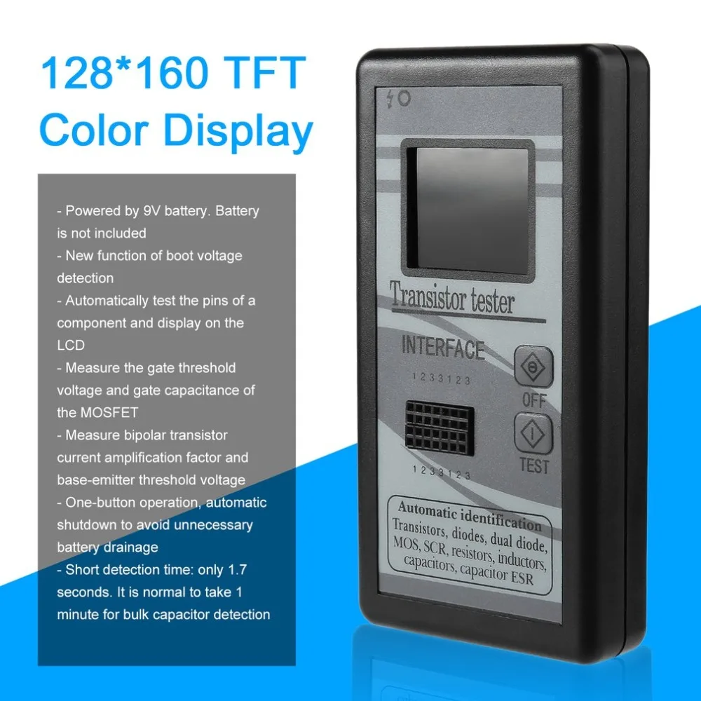 Viecar Multi purpose Transistor Tester 128*160 Diode Thyristor ... Viecar Multi purpose Transistor Tester 128*160 Diode Thyristor ...