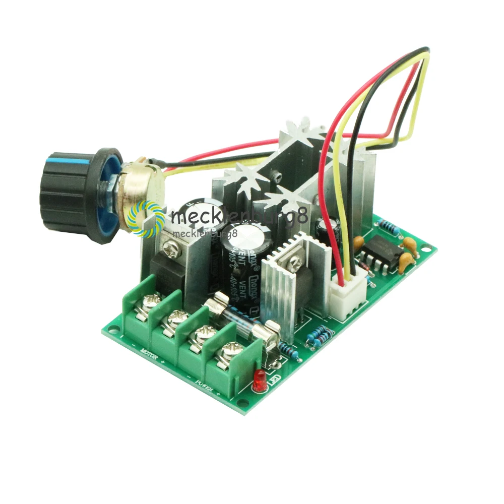 Dc10-60v Dc 10-60v Motor Speed Control Regulator Pwm Motor Speed Controller Switch 20a Current ...