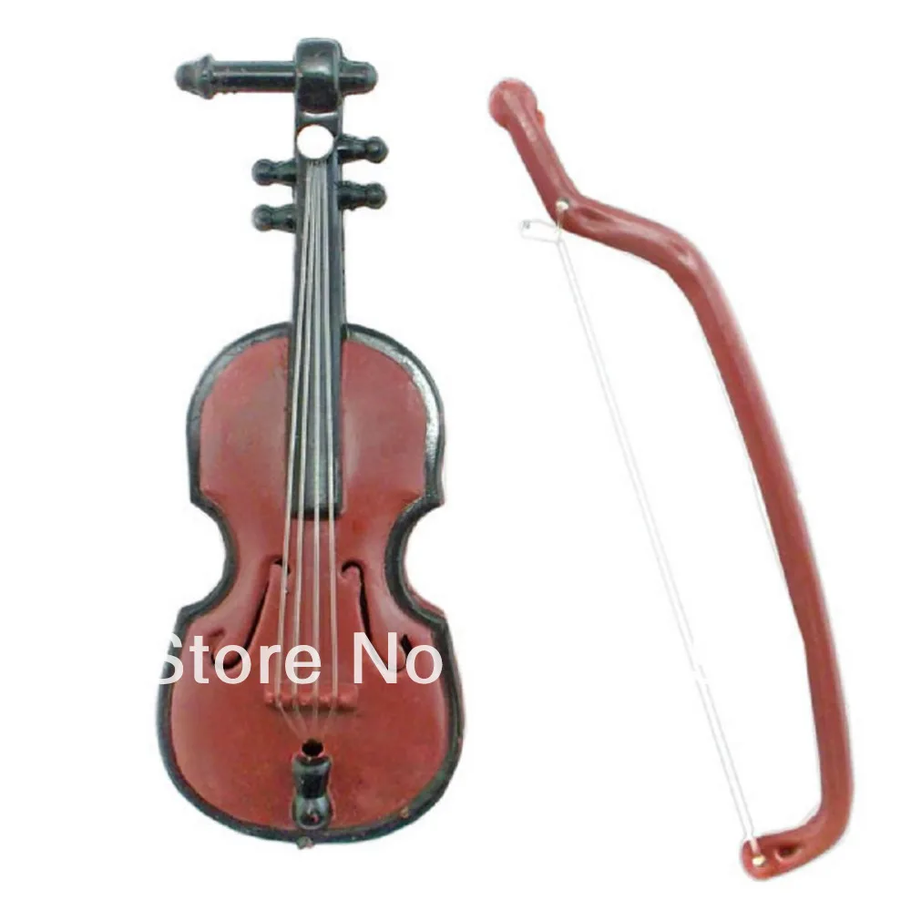 Brown Violin with Bow Music Room 1:6 for Blythe Monster High Doll's ...