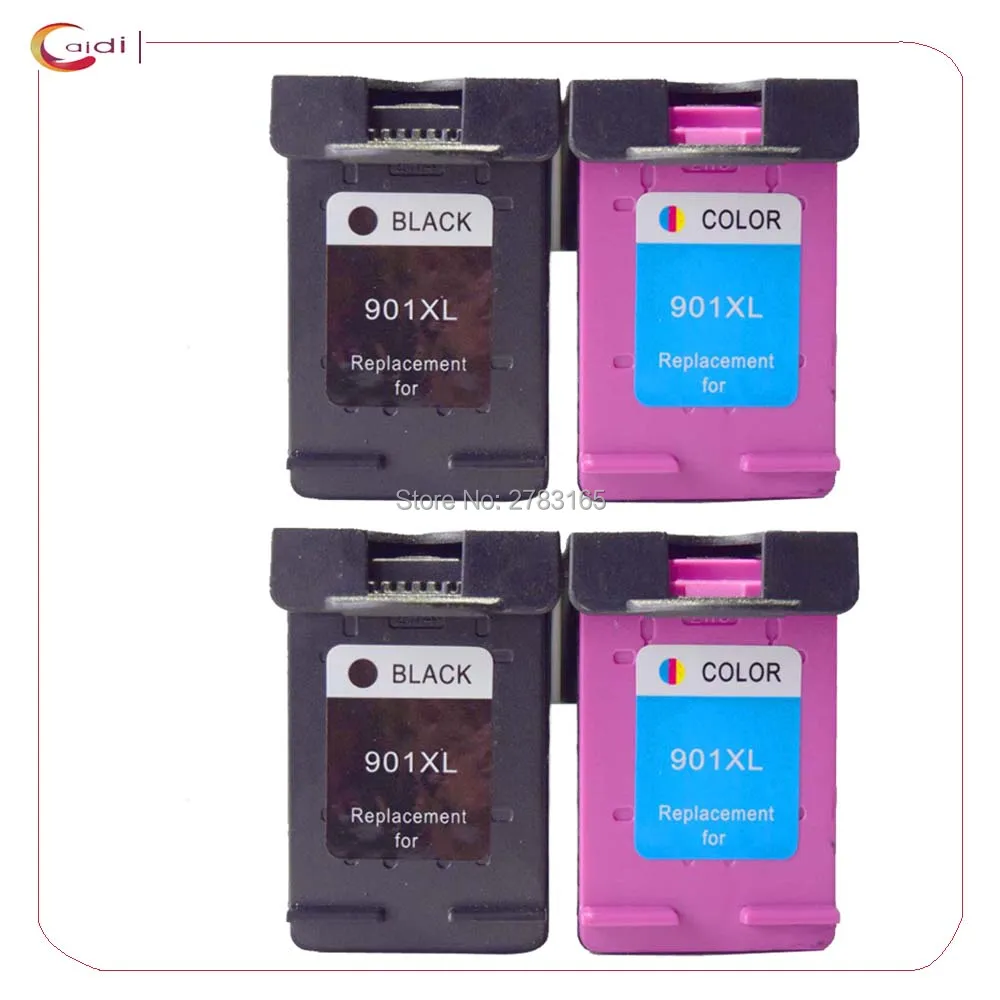 4PCS Compatível HP Cartucho de Tinta Para HP 901 para HP 4500 J4580 ...