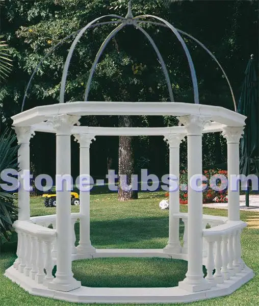 natural white marble outdoor gazebo simple with roman column for garden ...