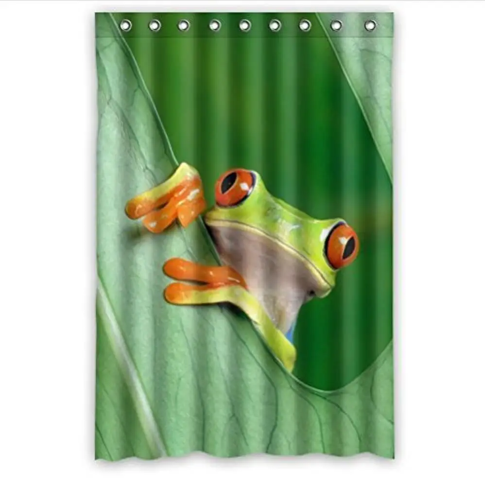 Funny Tree Frog Graphics Custom Bathroom Curtain Shower Curtains Woman