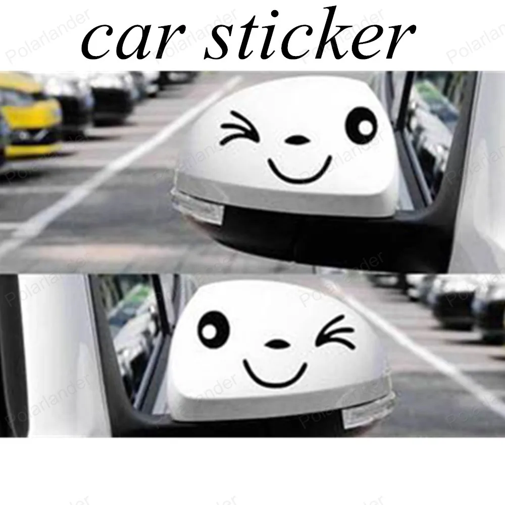 Smile Car Sticker Decals decoration Big Smile Face Rearview Mirror ...