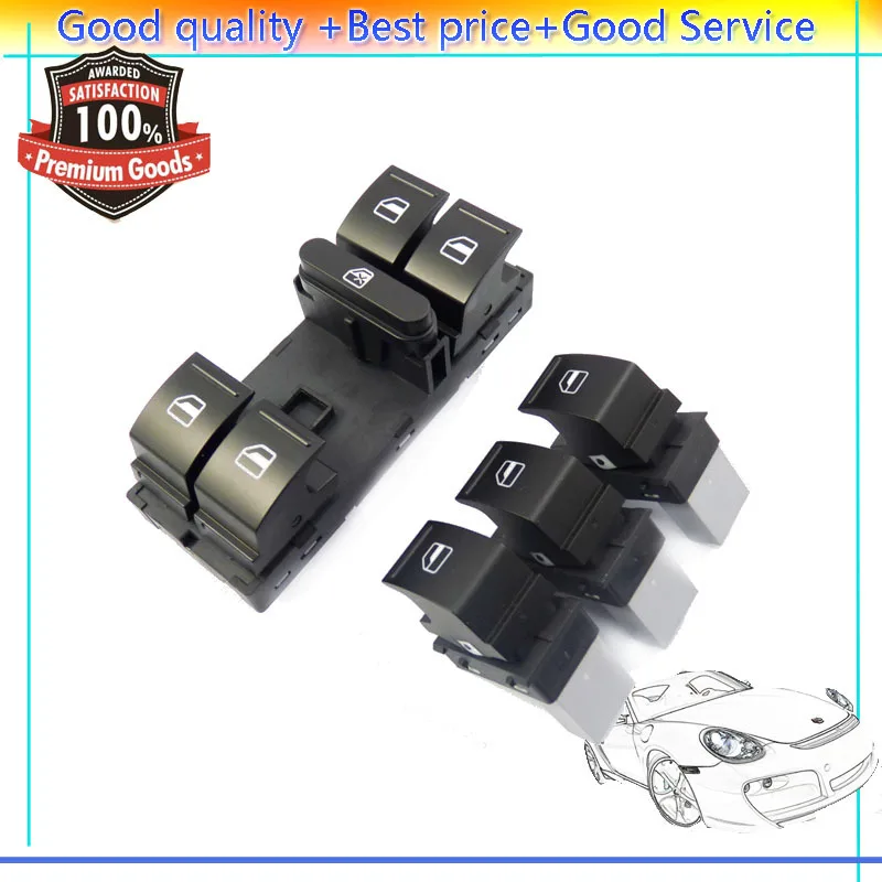 ISANCE Master Electric Power Window Switch 5J0959855 1K4959857B For VW ...