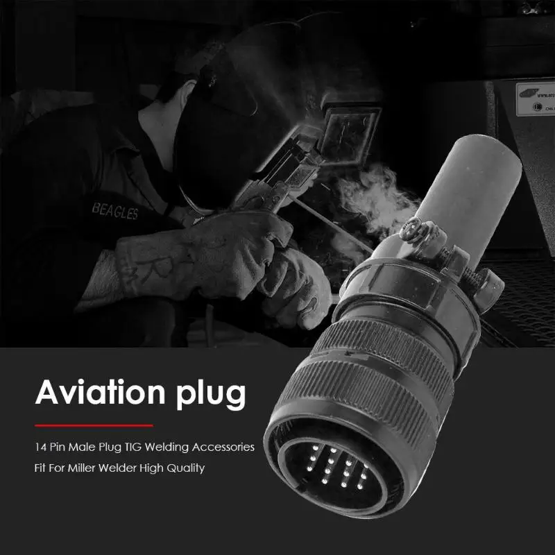 14 Pin Male Plug Stainless Steel TIG Welding Accessories Fit for Miller ...