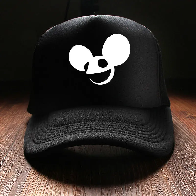 2017 Fashion Black Soild Print Deadmau5 Rock Band Cap Men And Women ...